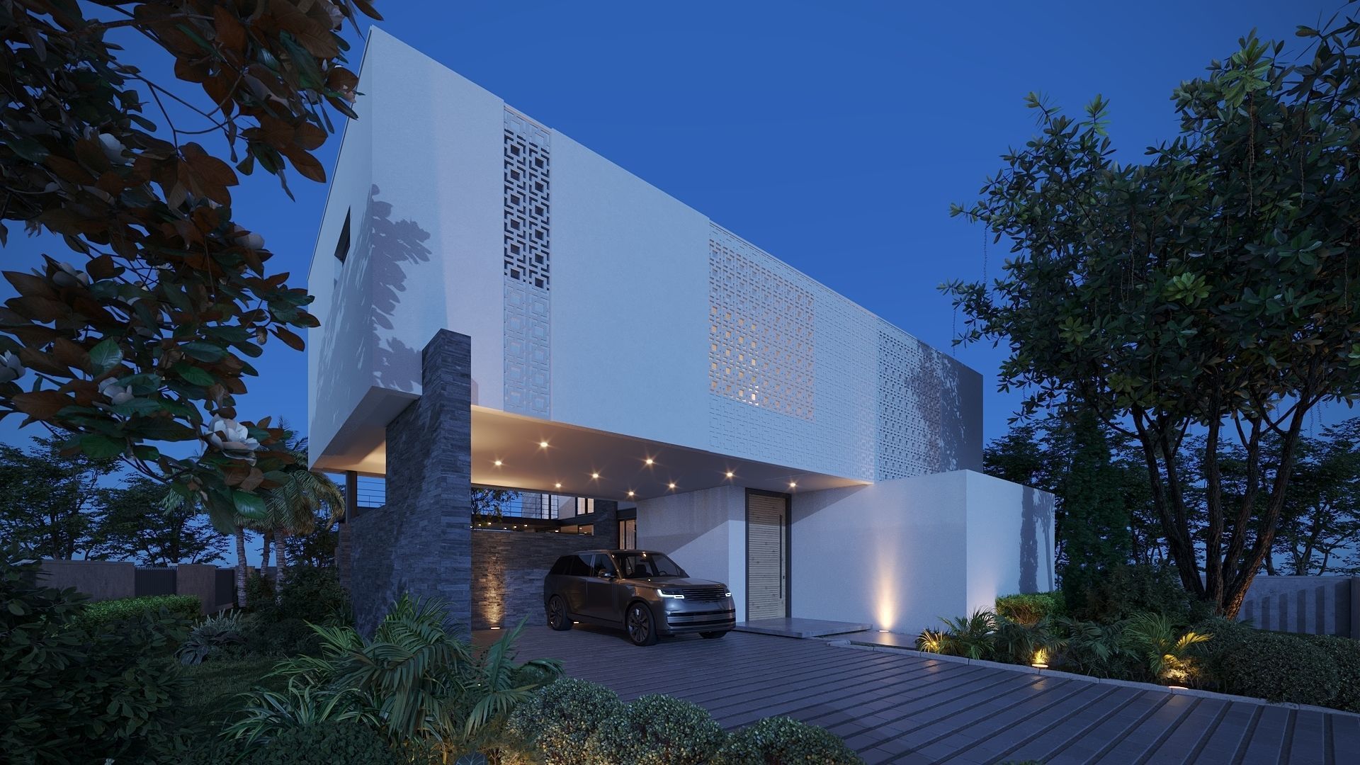 ProVis3D 039 - Modern Exterior Series I Night 3D model | CGTrader