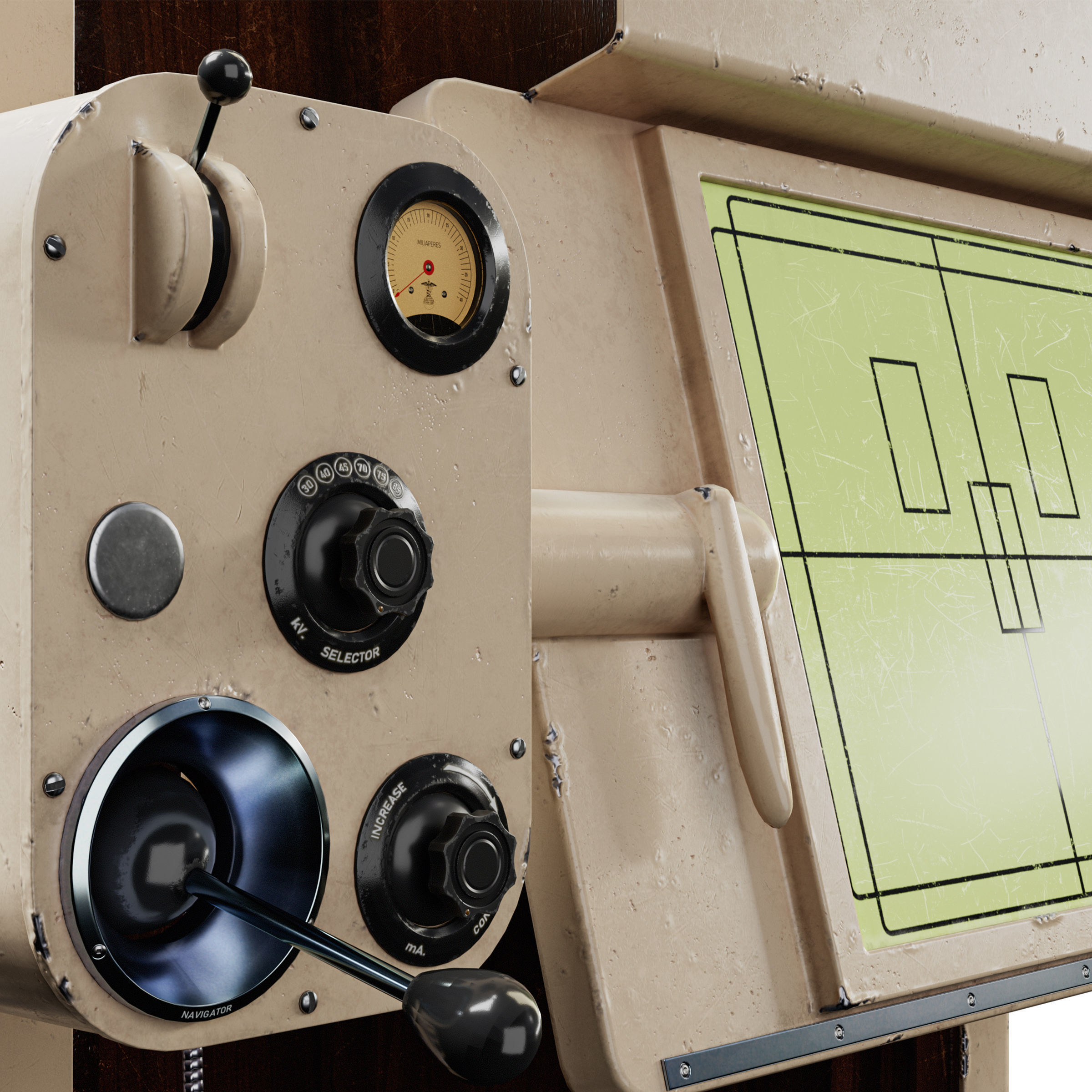 3D model Thorascope Fluoroscopic X-Ray unit By General Radiological Ltd ...