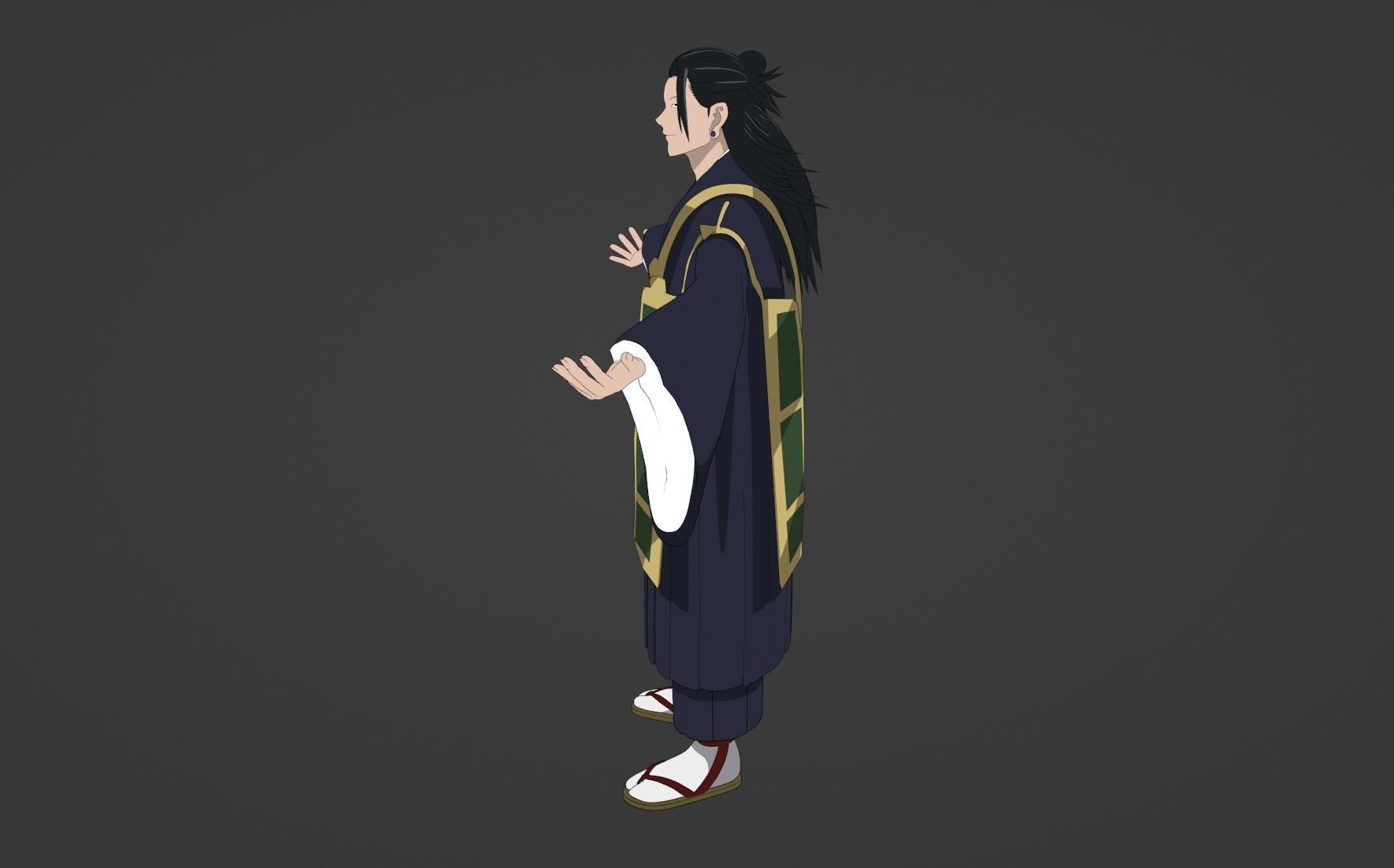 Suguru Geto 3D model rigged | CGTrader