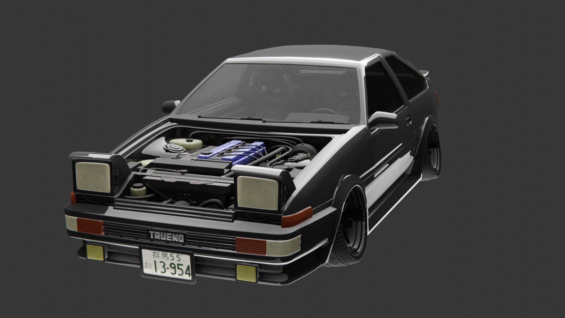 Toyata Sprinter 3D model animated rigged | CGTrader