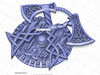Viking pendant-Shield and axes-CAD design-3D model STL 3D model 3D ...