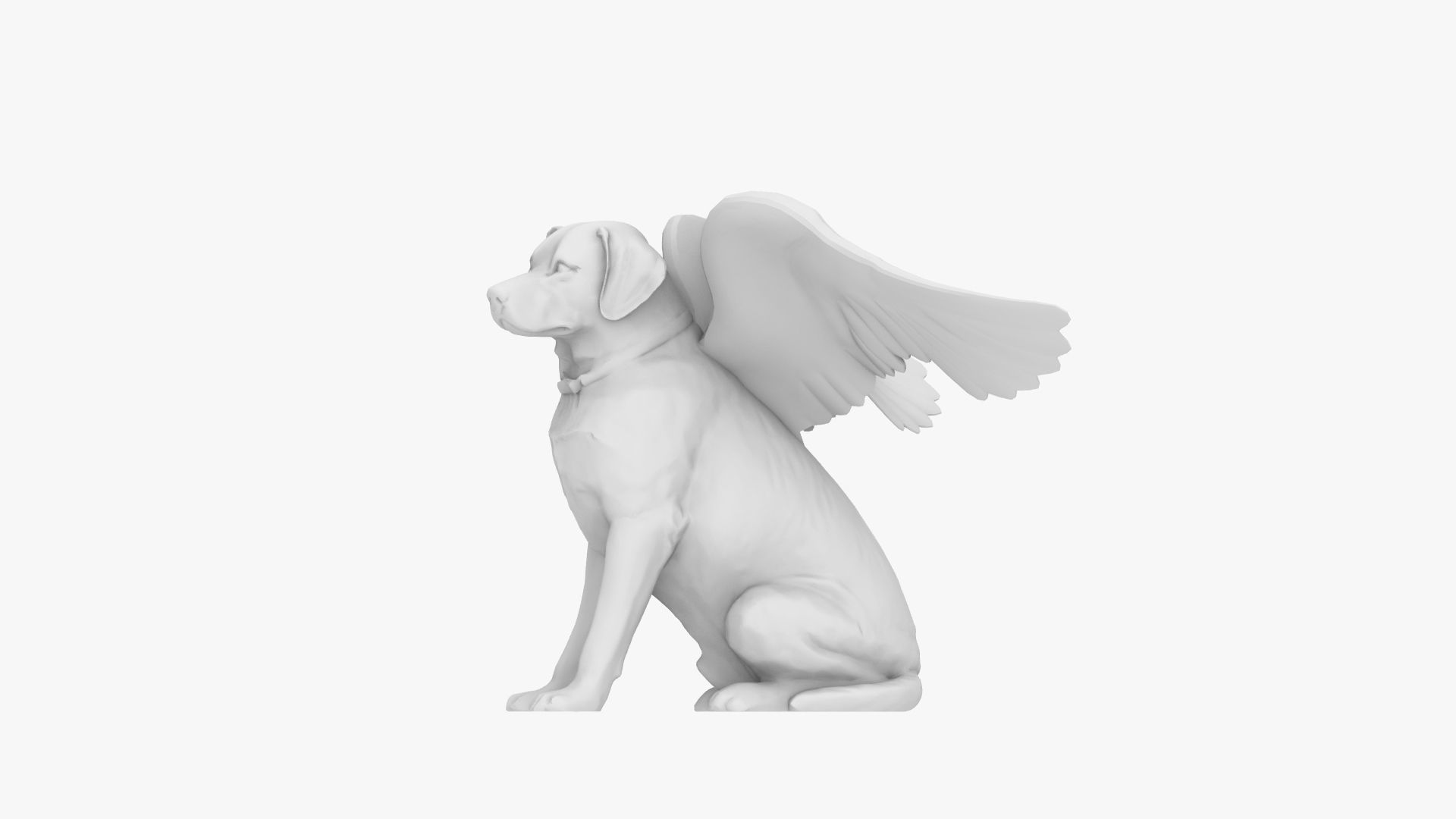 Dog Angel 3D model 3D printable | CGTrader