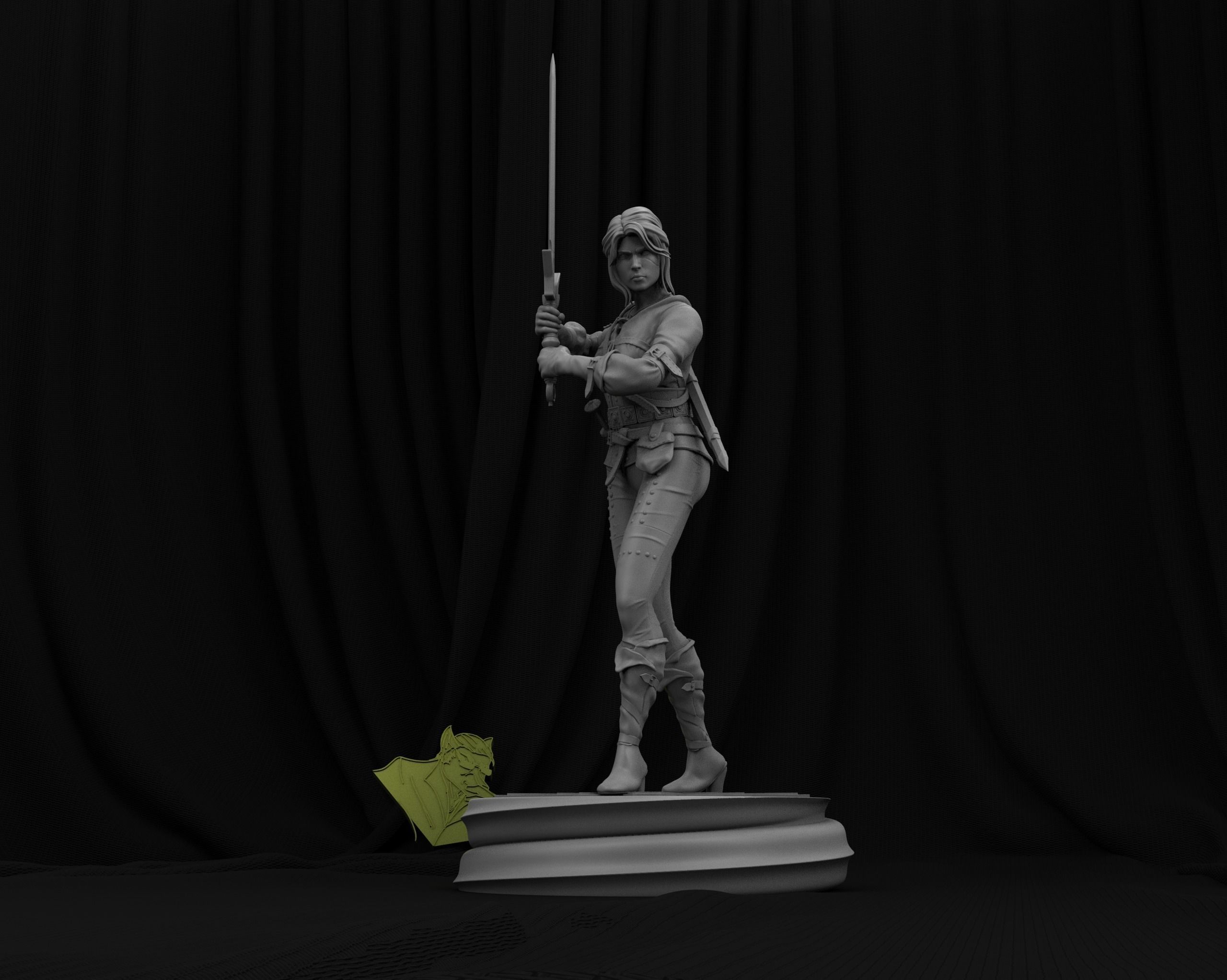 Ciri The Witcher 3D model 3D printable | CGTrader