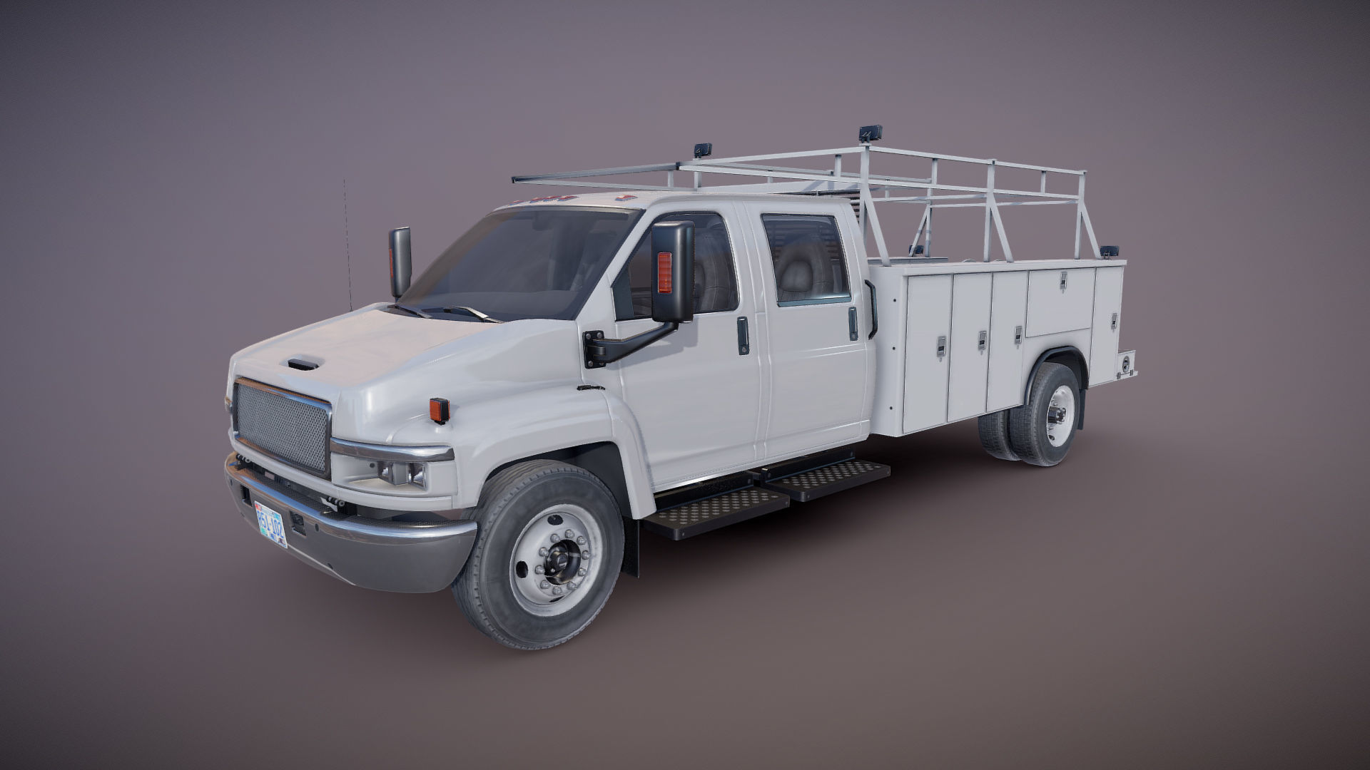 3D model Crewcab service truck VR / AR / low-poly | CGTrader