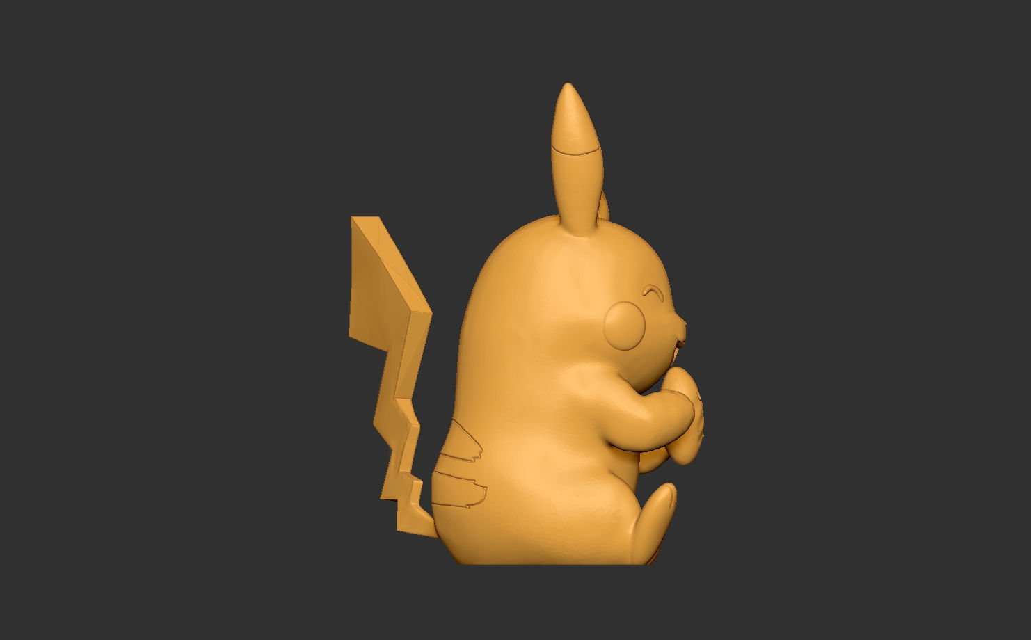 Pikachu with Snack 3D print 3D model 3D printable | CGTrader