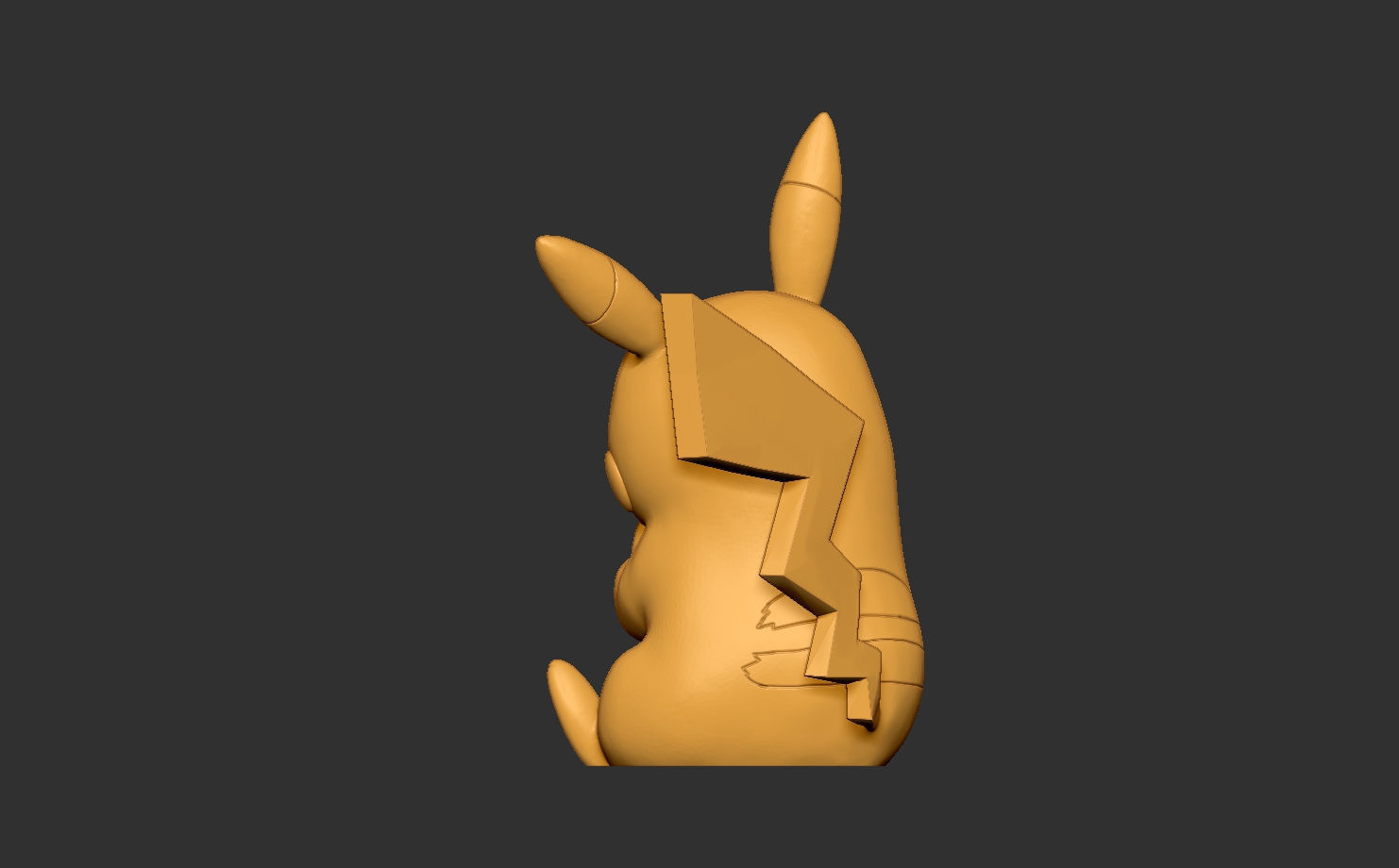 Pikachu with Snack 3D print 3D model 3D printable | CGTrader