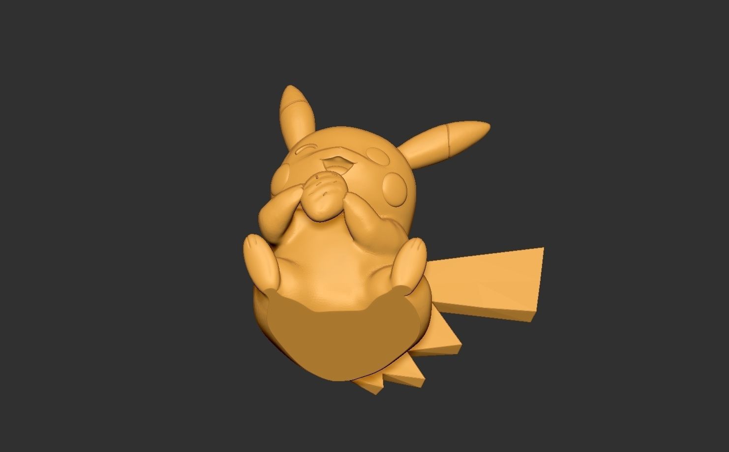 Pikachu with Snack 3D print 3D model 3D printable | CGTrader