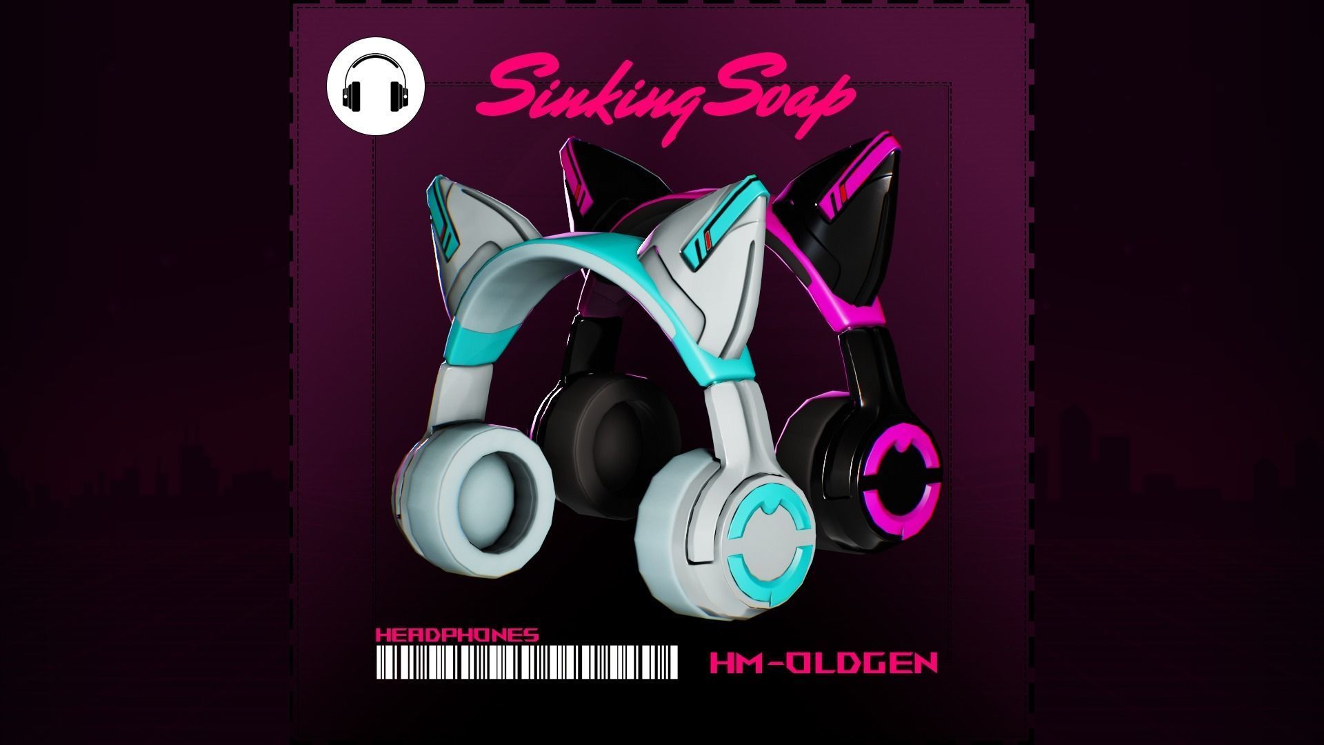 3D model Hatsune Miku Headphones VR / AR / low-poly | CGTrader