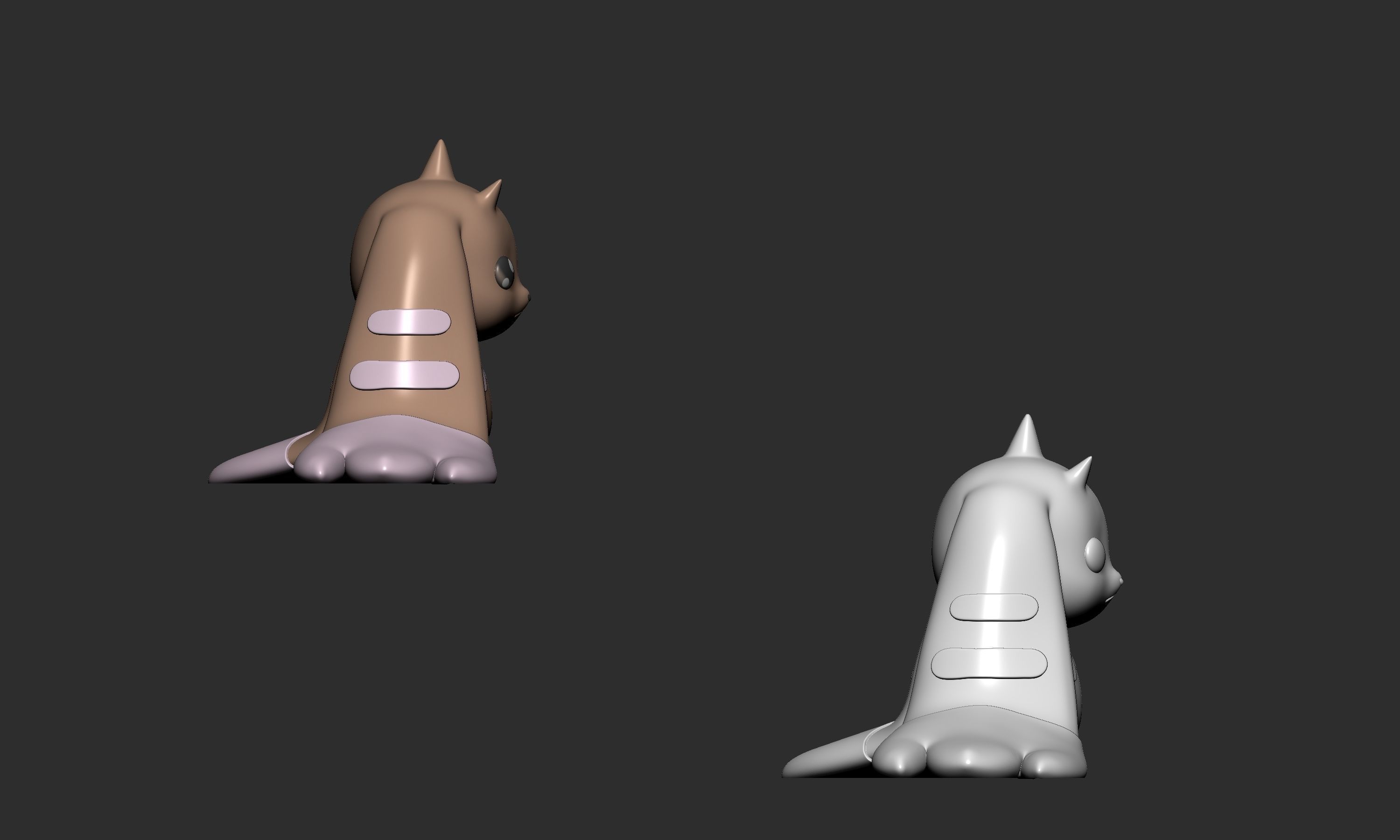 Digimon - Lopmon with 2 poses 3D model 3D printable | CGTrader