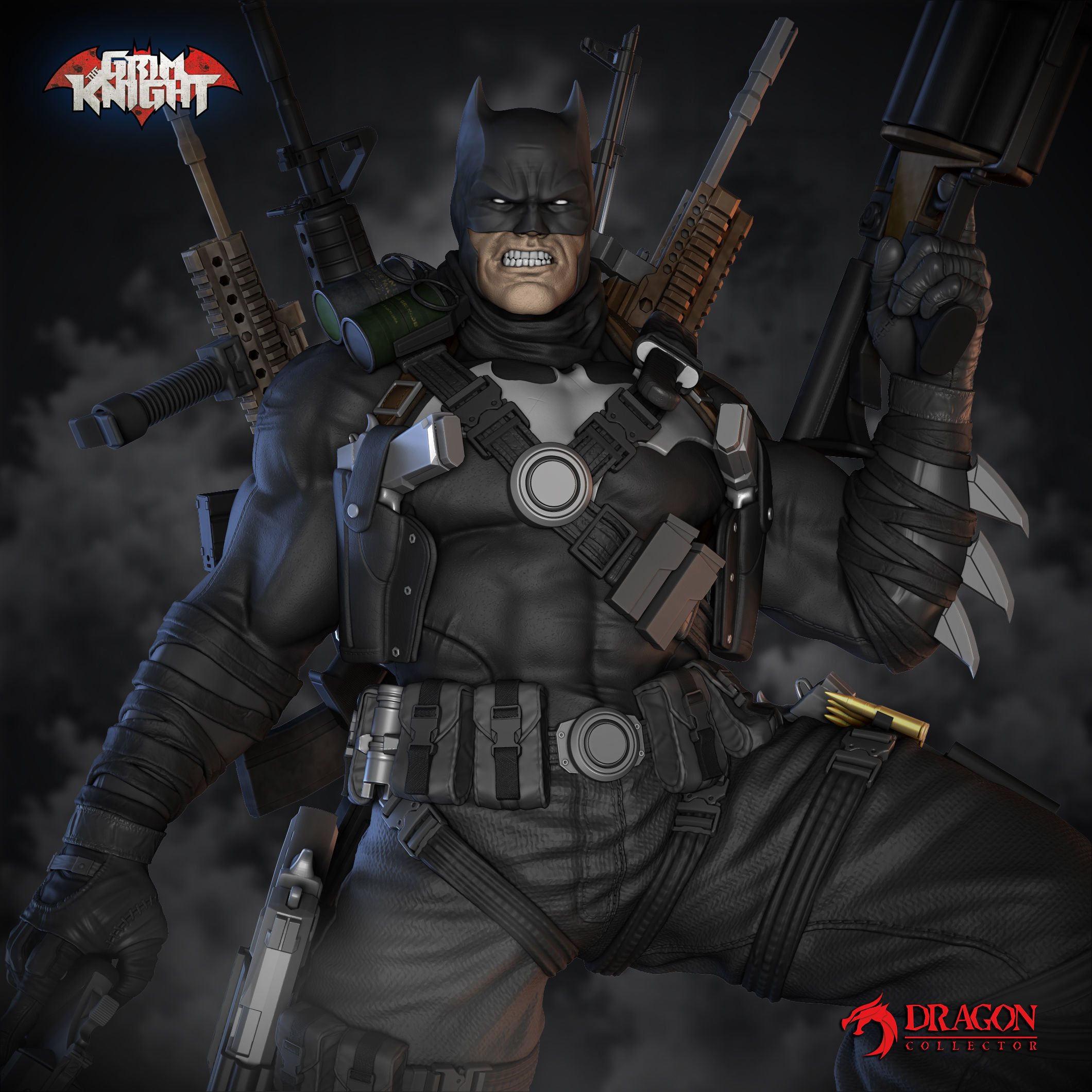 BATMAN - GRIM KNIGHT 3D model 3D printable | CGTrader