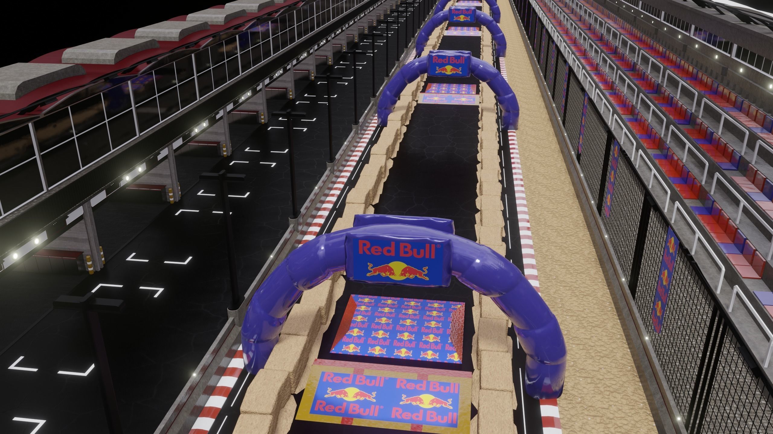 3D model Asset Generic Race Track Red Bull VR / AR / low-poly | CGTrader