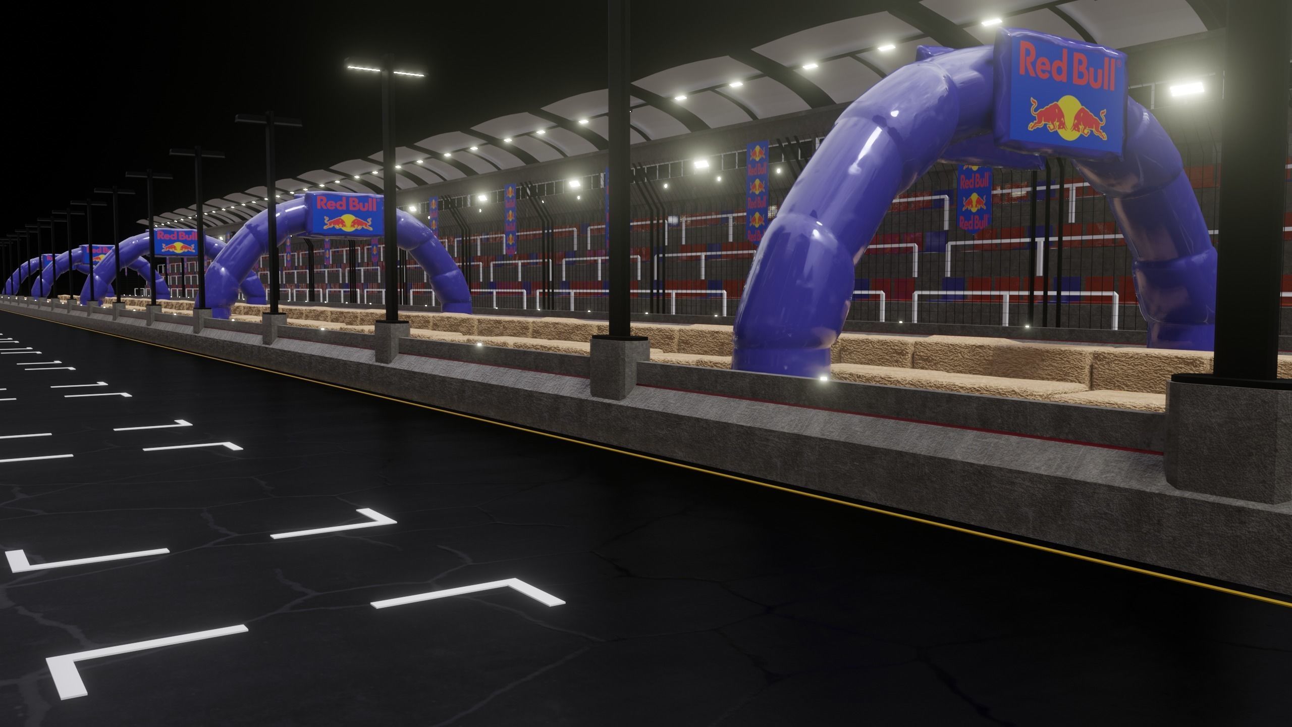 3D model Asset Generic Race Track Red Bull VR / AR / low-poly | CGTrader