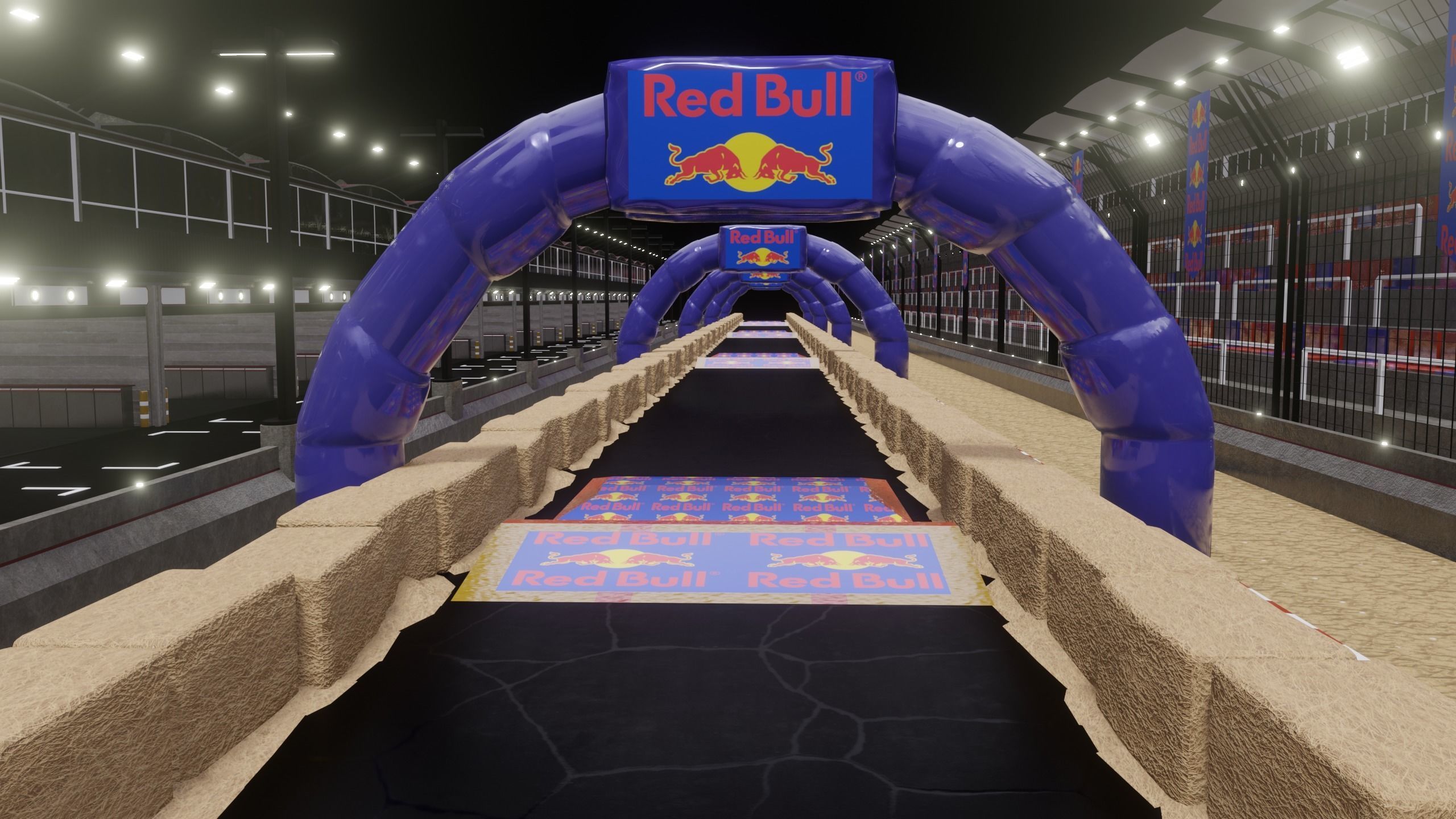 3D model Asset Generic Race Track Red Bull VR / AR / low-poly | CGTrader