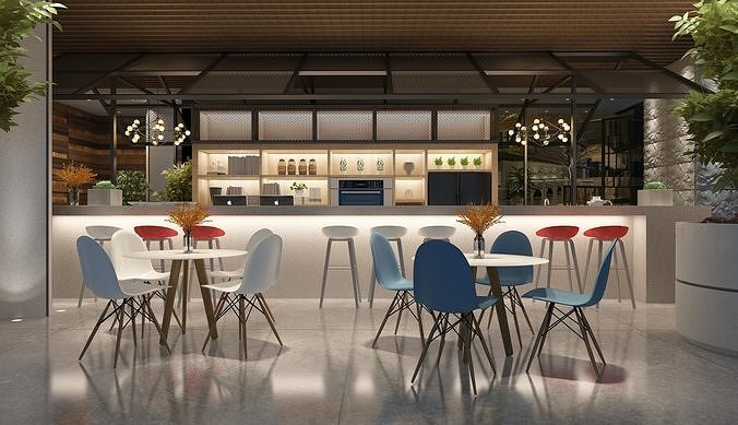 Modern and area rest office 3D model | CGTrader