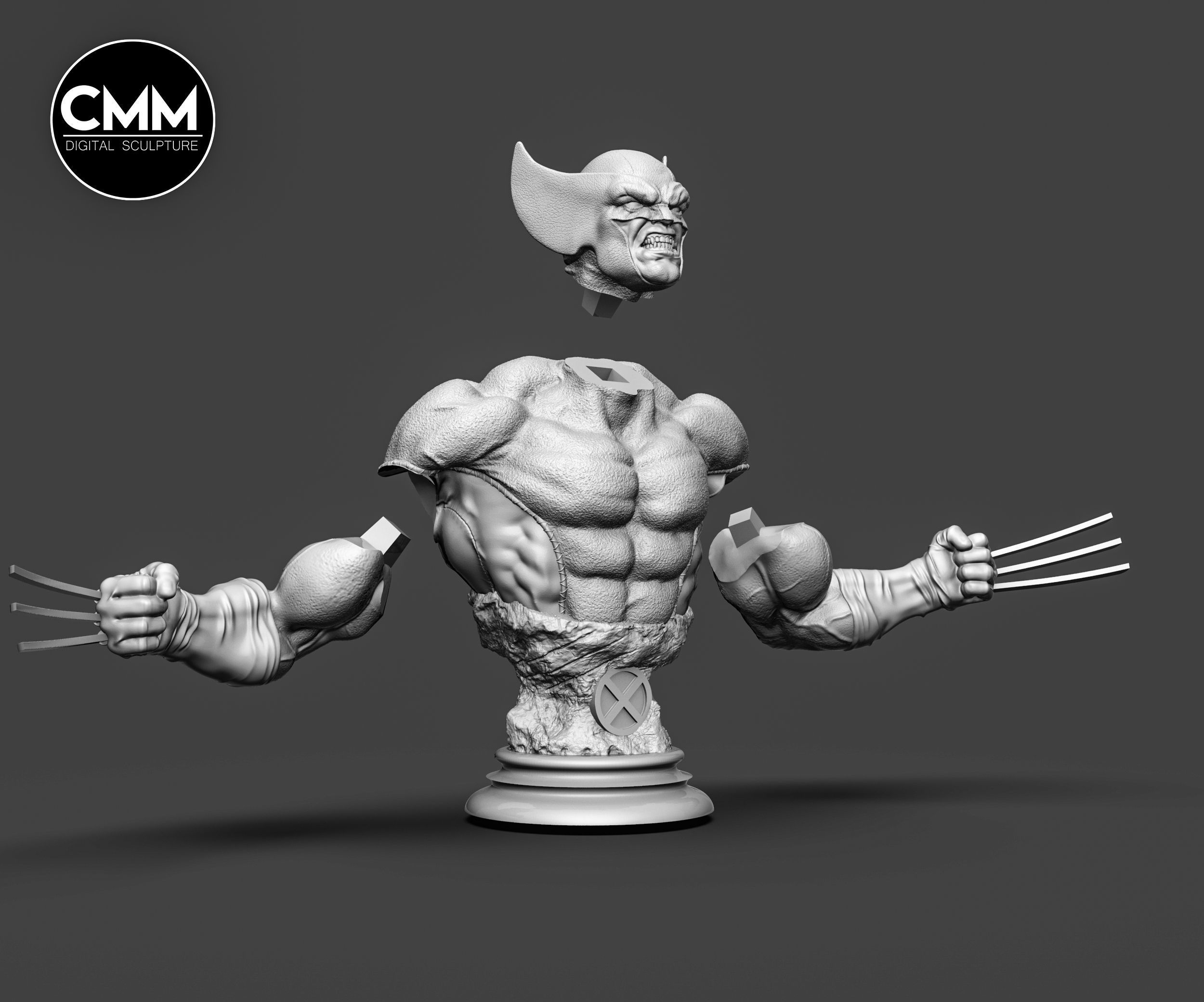 wolverine bust fan art 3D model 3D printable | CGTrader