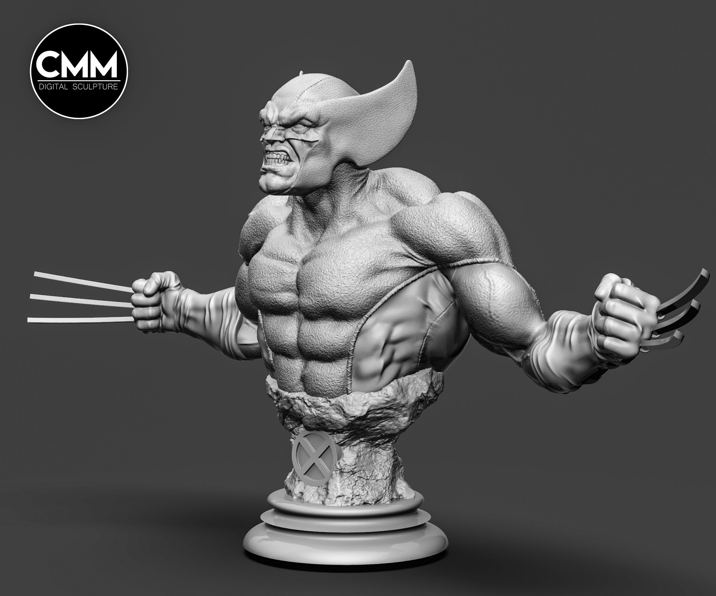 wolverine bust fan art 3D model 3D printable | CGTrader