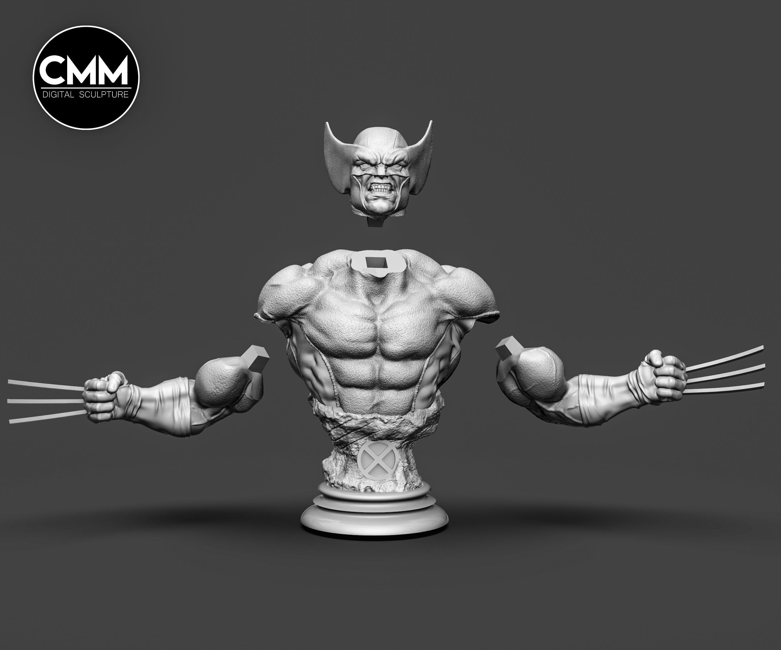 wolverine bust fan art 3D model 3D printable | CGTrader