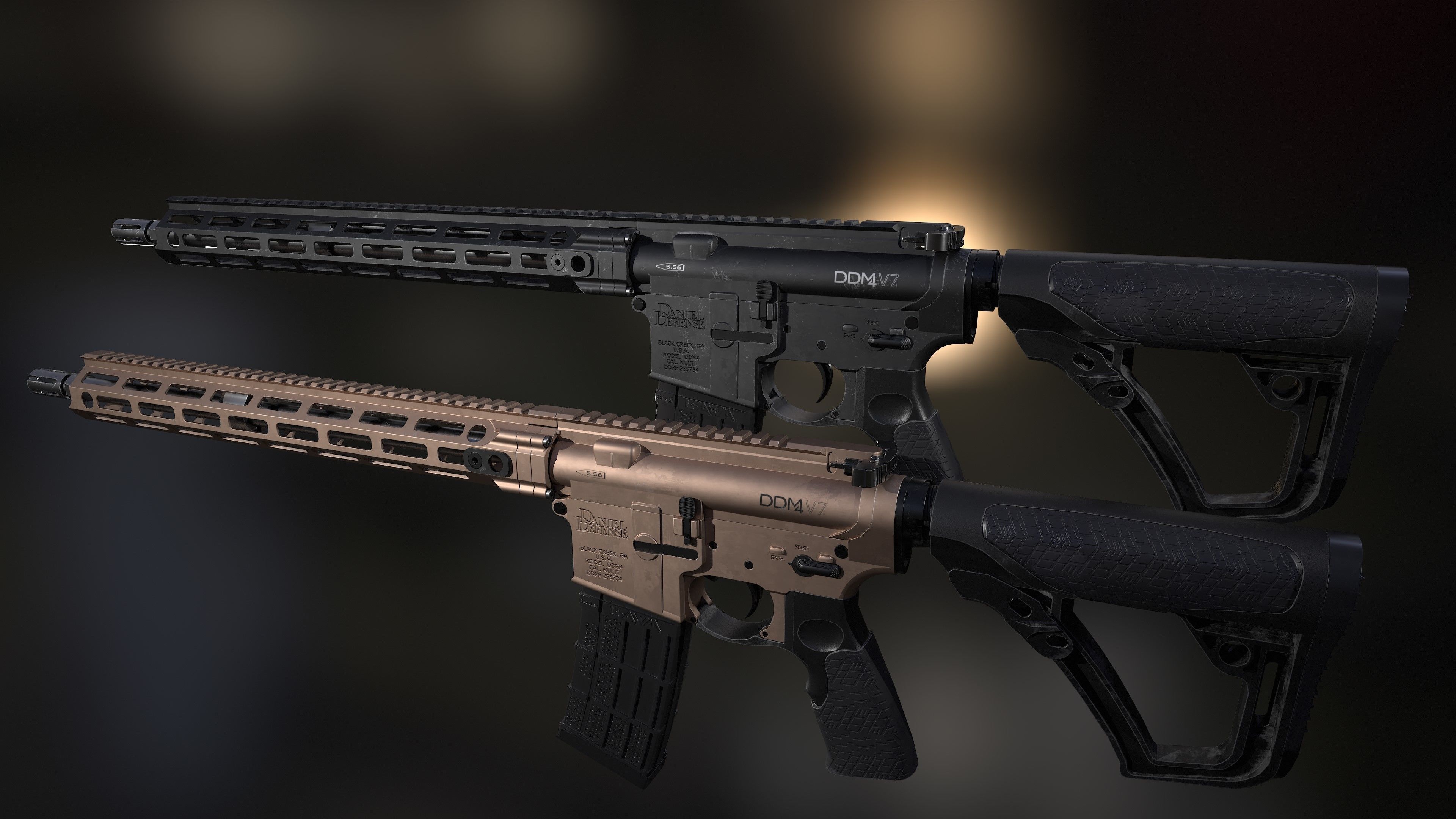 3D model Daniel Defense DDM4V7 VR / AR / low-poly | CGTrader