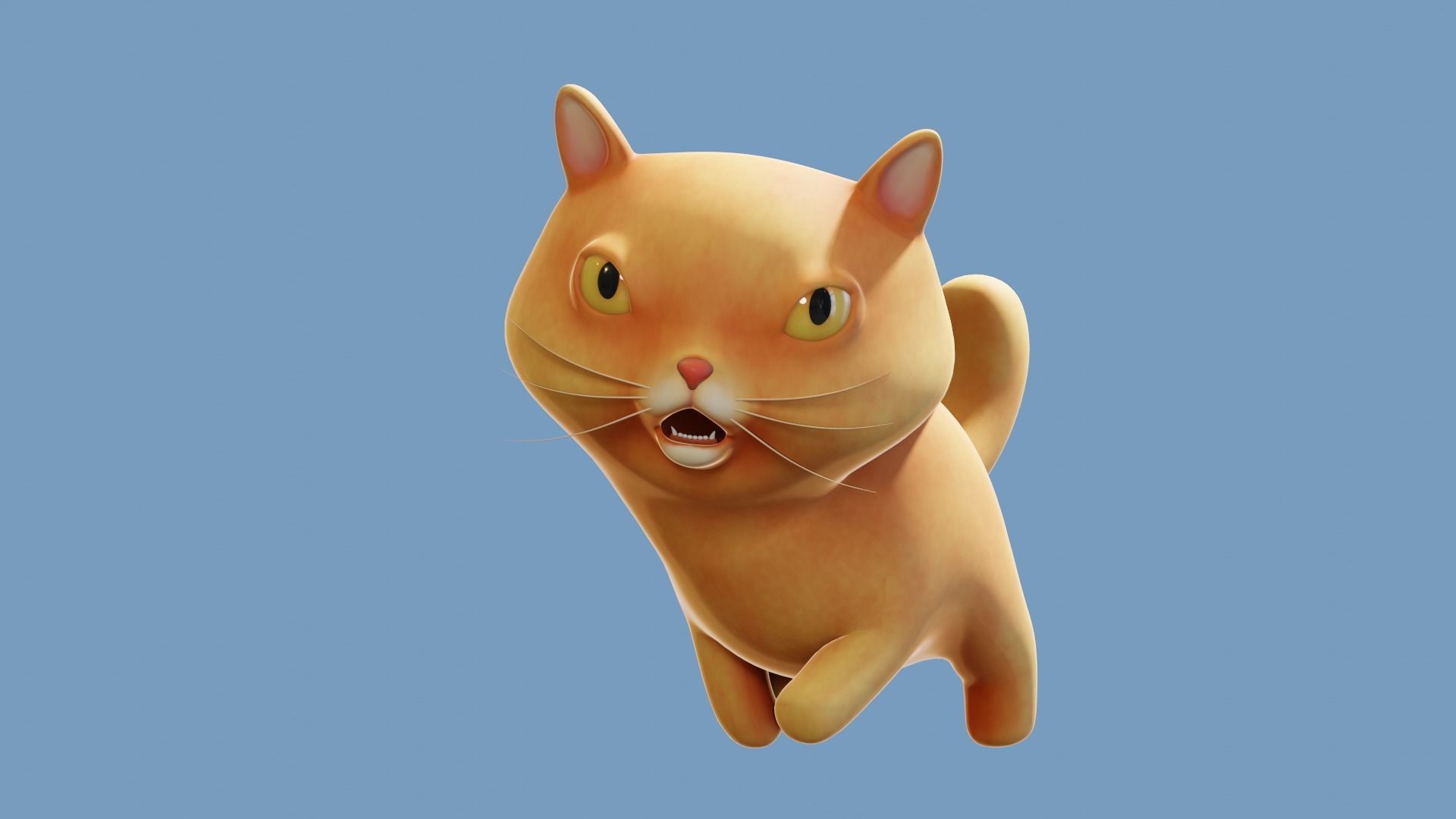 3d cartoon cat with rig free 3D model rigged | CGTrader