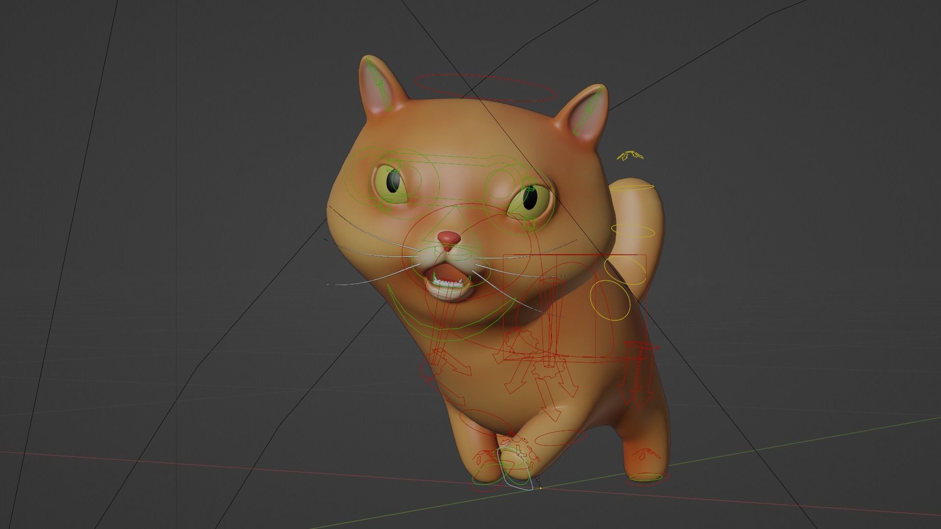3d cartoon cat with rig free 3D model rigged | CGTrader