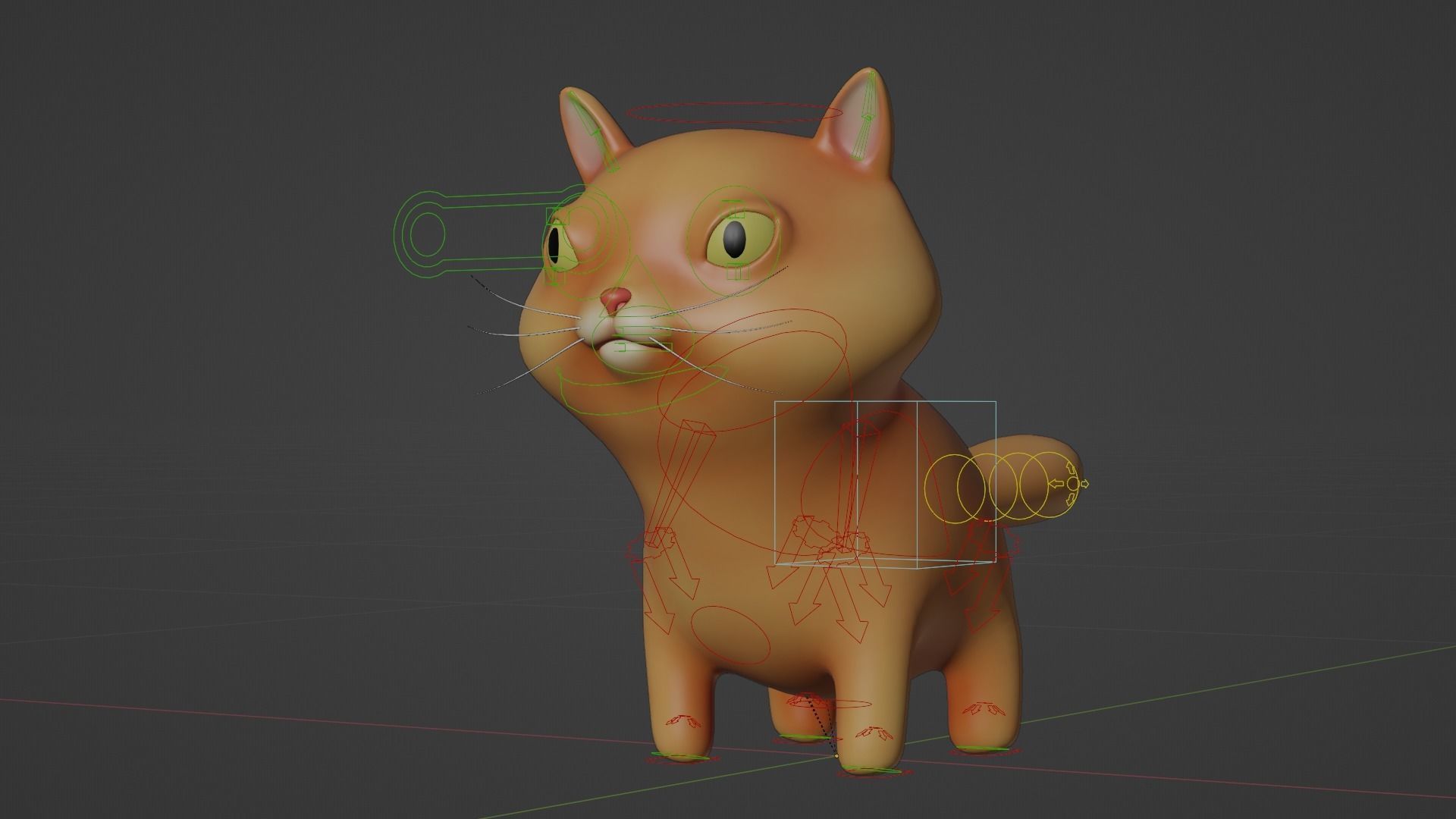 3d cartoon cat with rig free 3D model rigged | CGTrader