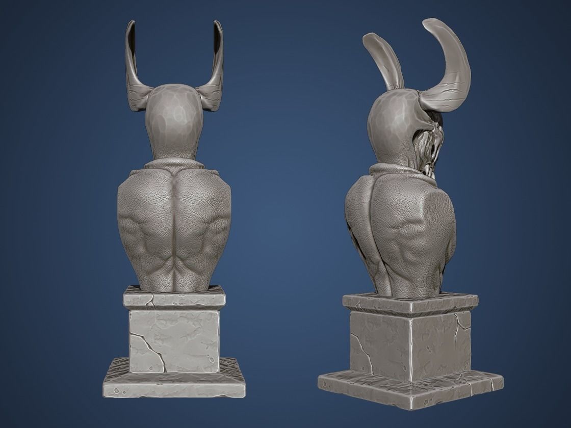 Demon Bust for 3D Print 3D model 3D printable | CGTrader