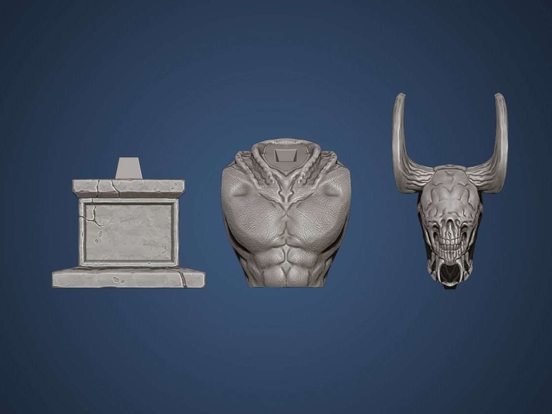 Demon Bust for 3D Print 3D model 3D printable | CGTrader