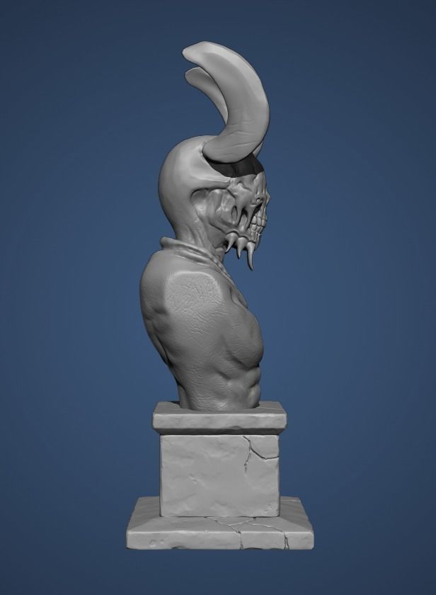 Demon Bust for 3D Print 3D model 3D printable | CGTrader