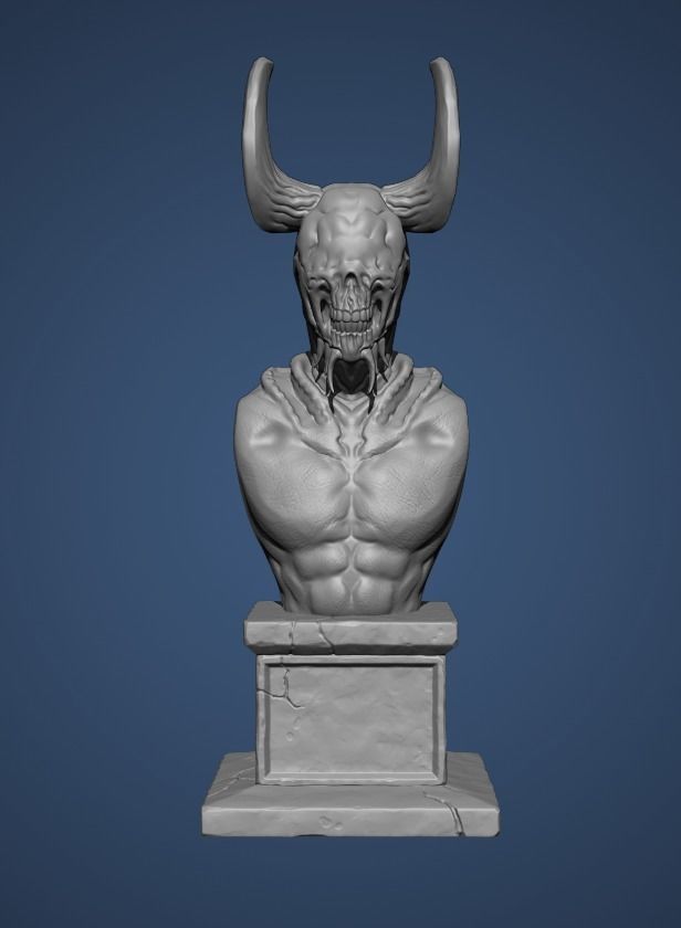 Demon Bust for 3D Print 3D model 3D printable | CGTrader
