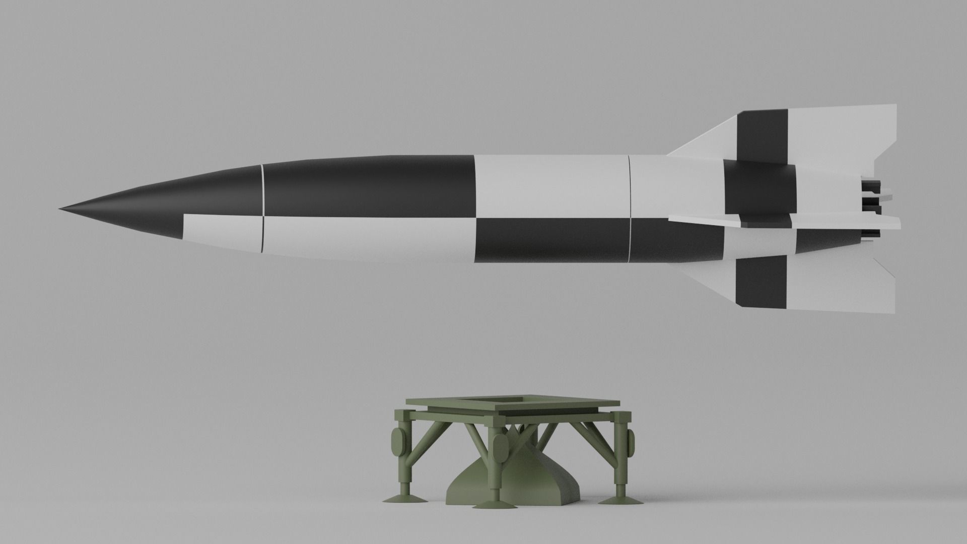 WW2 V2 Rocket Missile 3D model | CGTrader