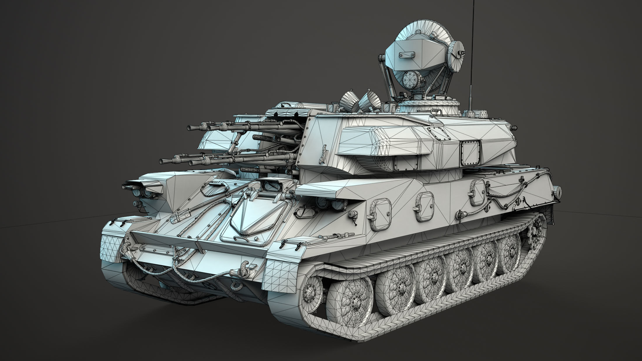 3D model ZSU-23-4 Shilka Game Ready VR / AR / low-poly | CGTrader