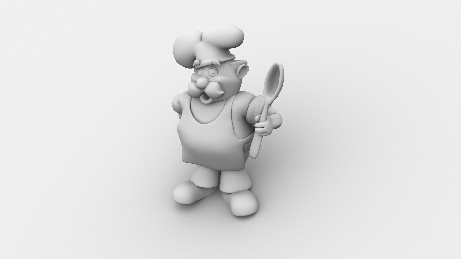 Chef Character 3D Model .max .obj .3ds .fbx .c4d .lwo .lw .lws ...