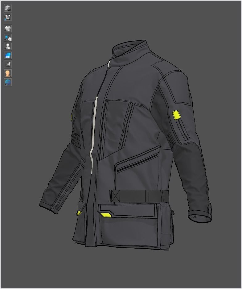 The Jacket 07 - 97 Marvelous Designer and Clo3D 3D model | CGTrader