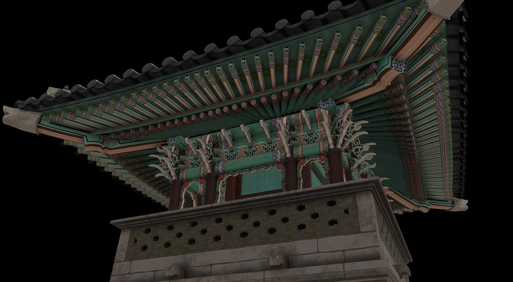 Korean Traditional Watchtower - Dongsipjagak 3D model | CGTrader