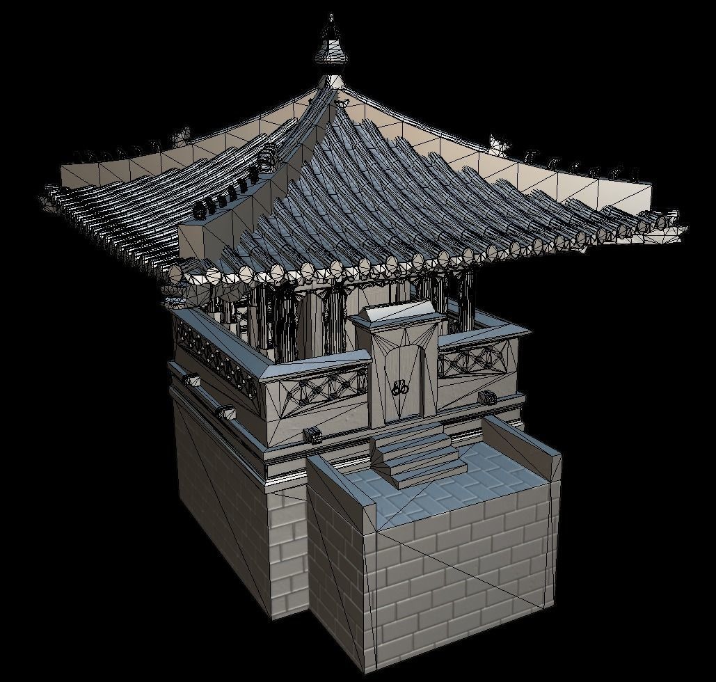Korean Traditional Watchtower - Dongsipjagak 3D model | CGTrader