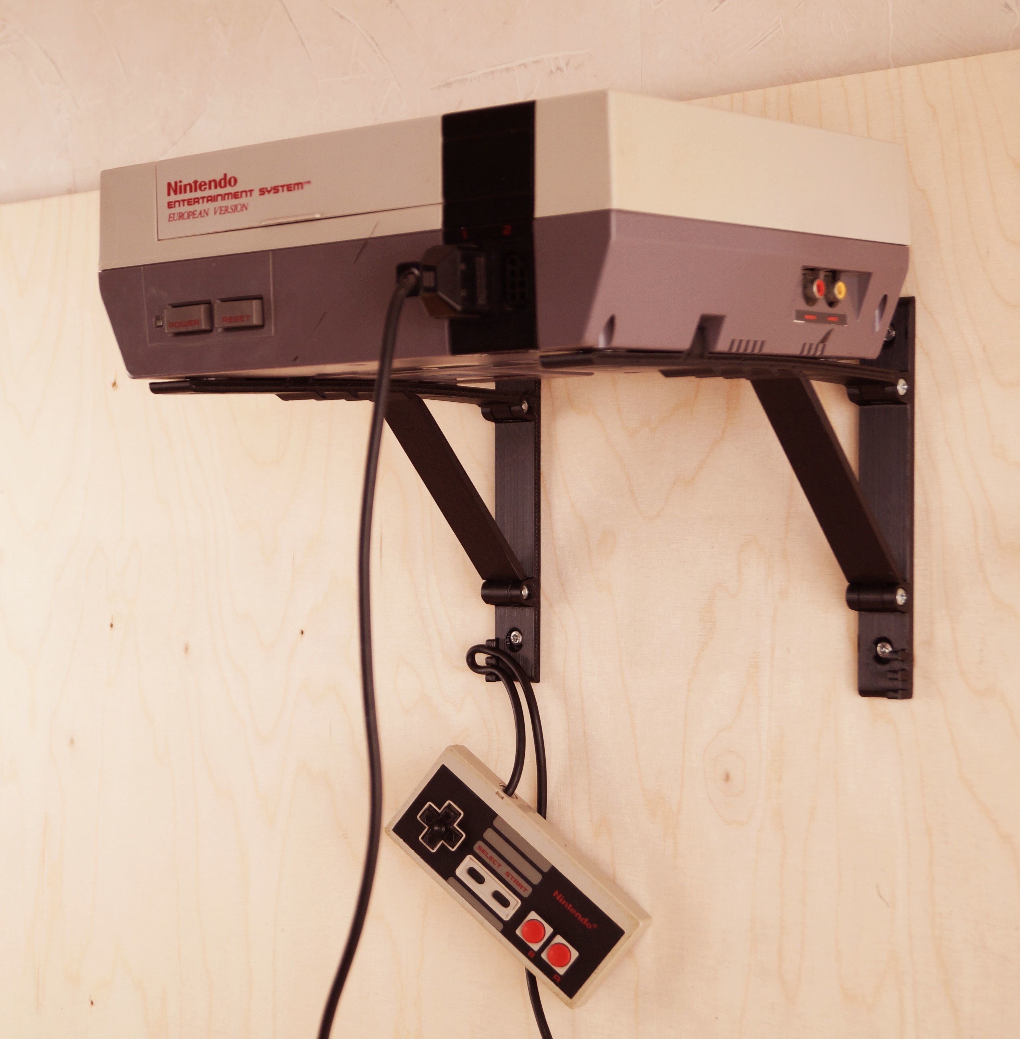 Wall Mount Nintendo NES Adjustable Angle Controller Holder 3D model 3D ...