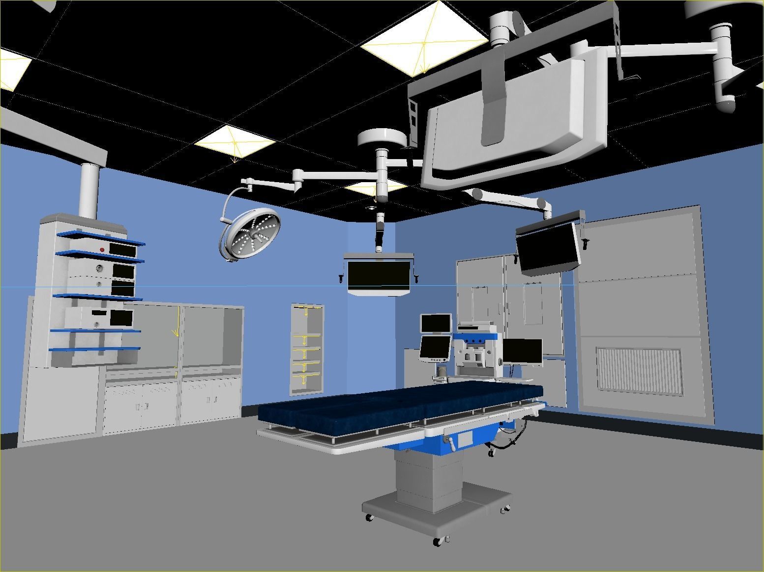 Surgical operating room with equipment 3D model | CGTrader