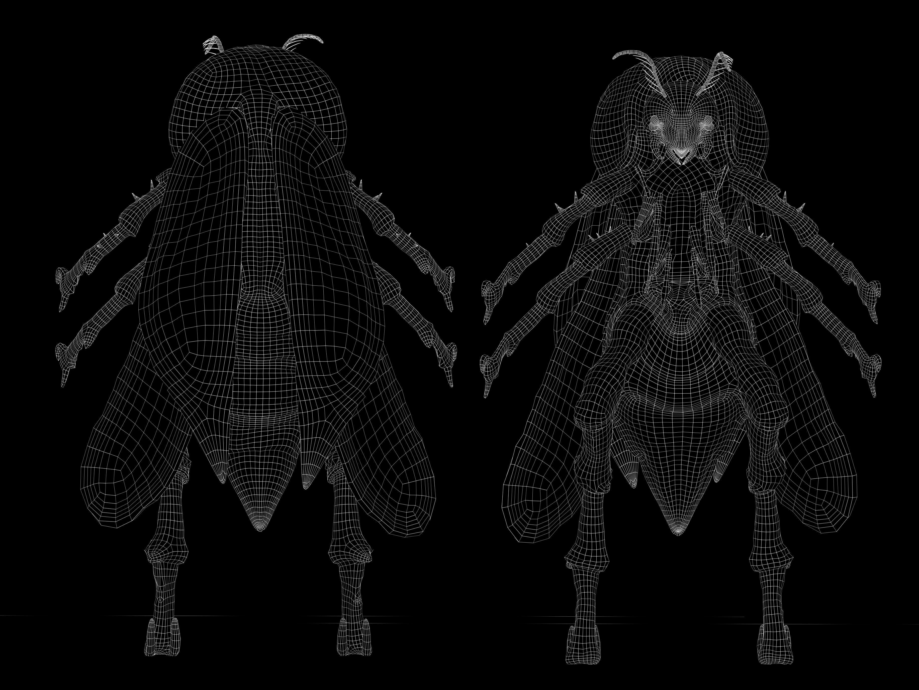 3D model Insectoid Creature VR / AR / low-poly | CGTrader