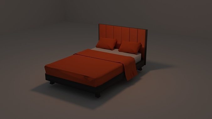simple and cosy bed free 3D model | CGTrader