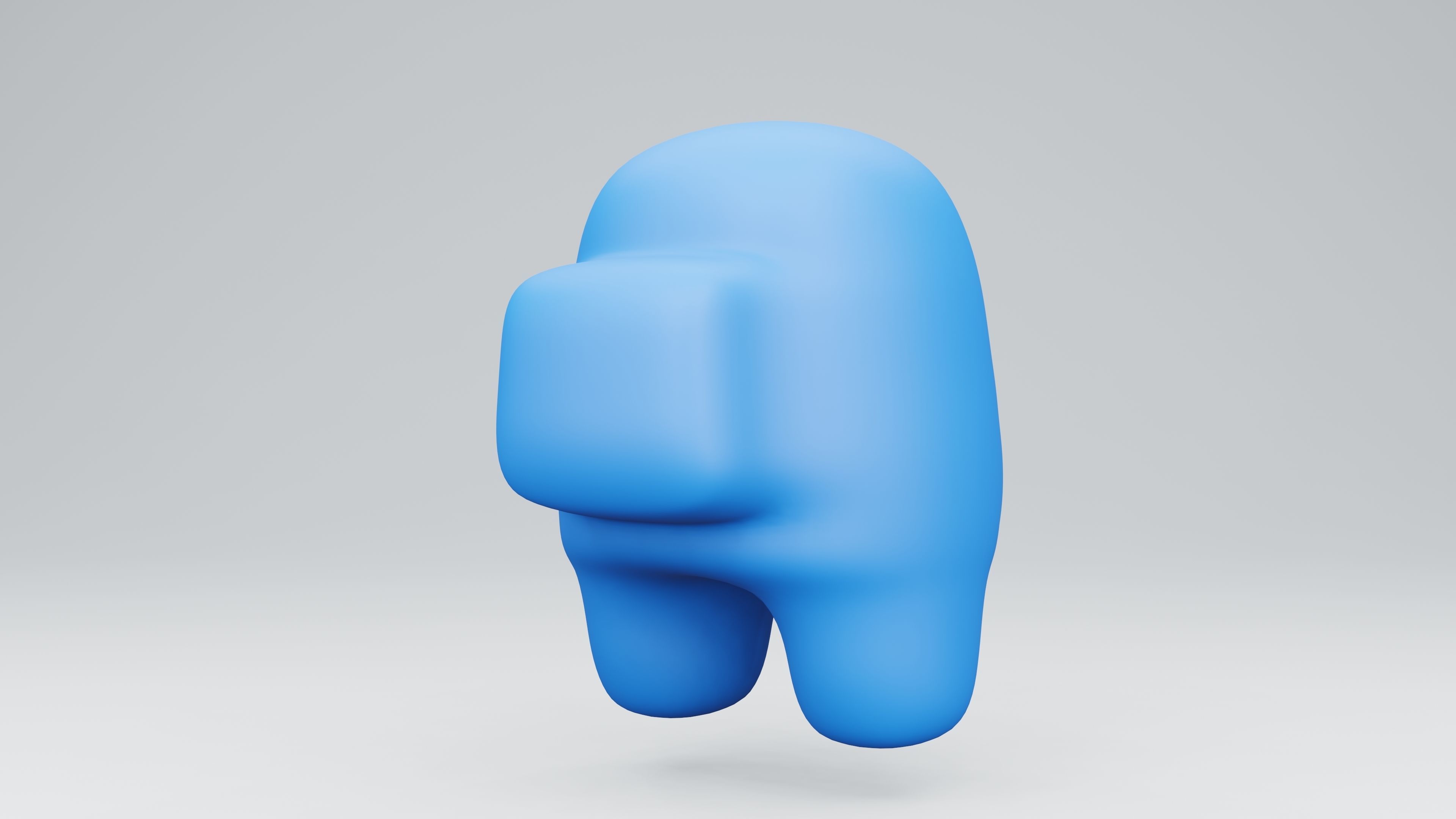 3D render Game Among Us light blue body free 3D model | CGTrader