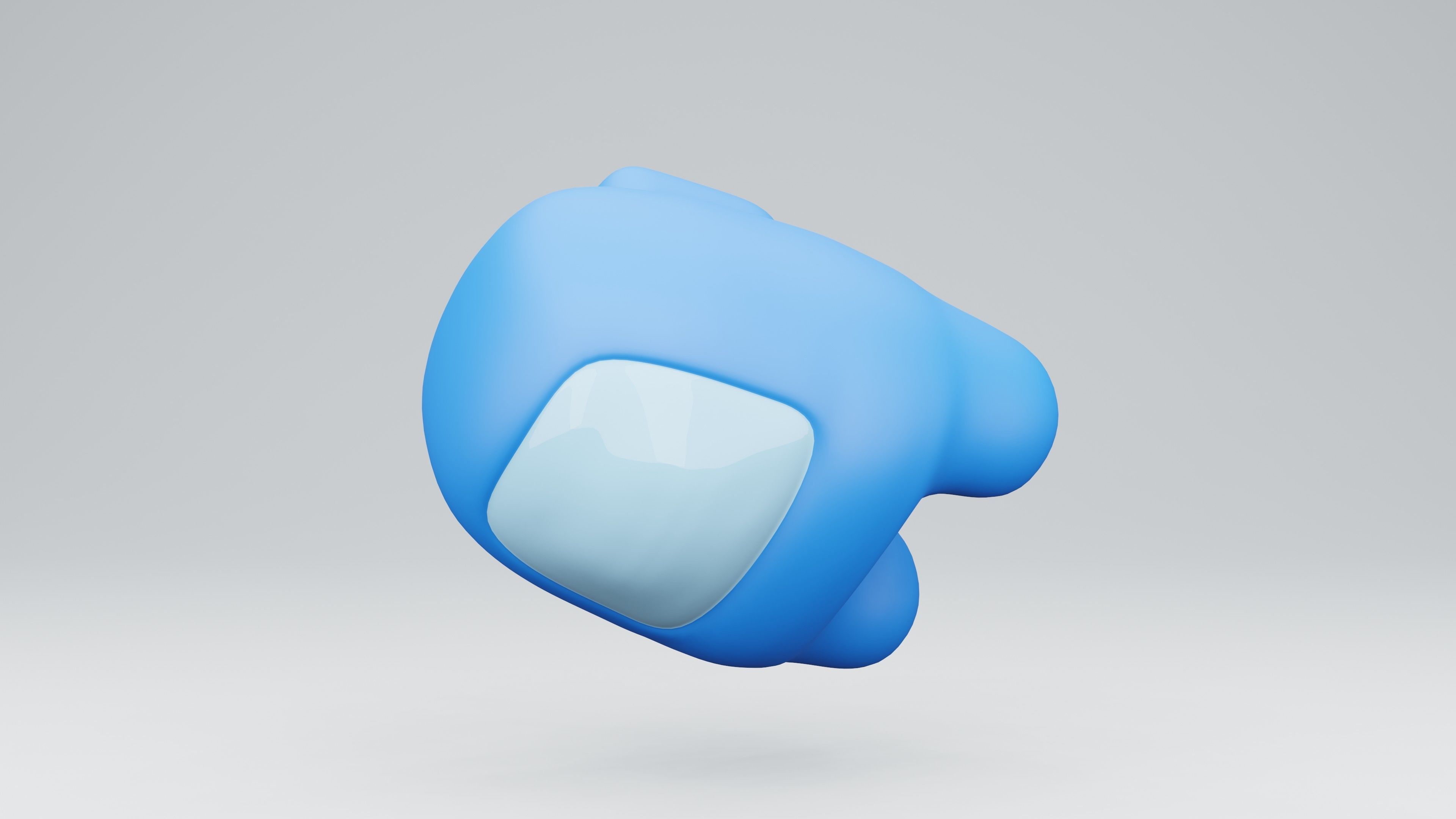 3D render Game Among Us light blue body free 3D model | CGTrader