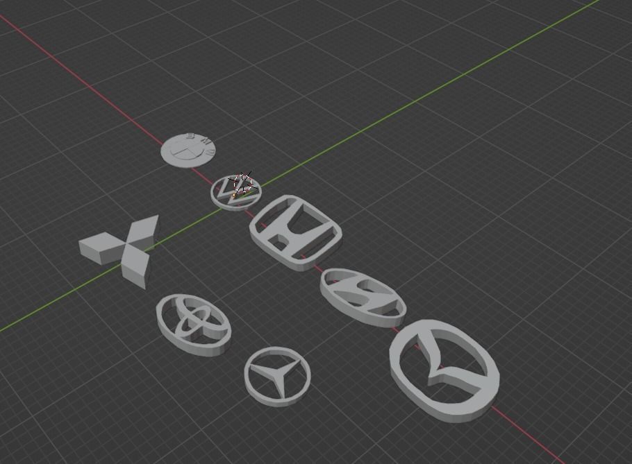 Cars logos models 3D model 3D printable | CGTrader