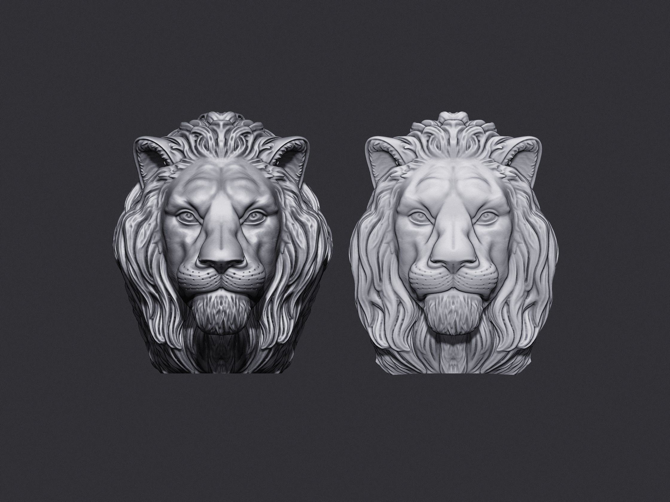 Lion Head 3D model 3D printable | CGTrader