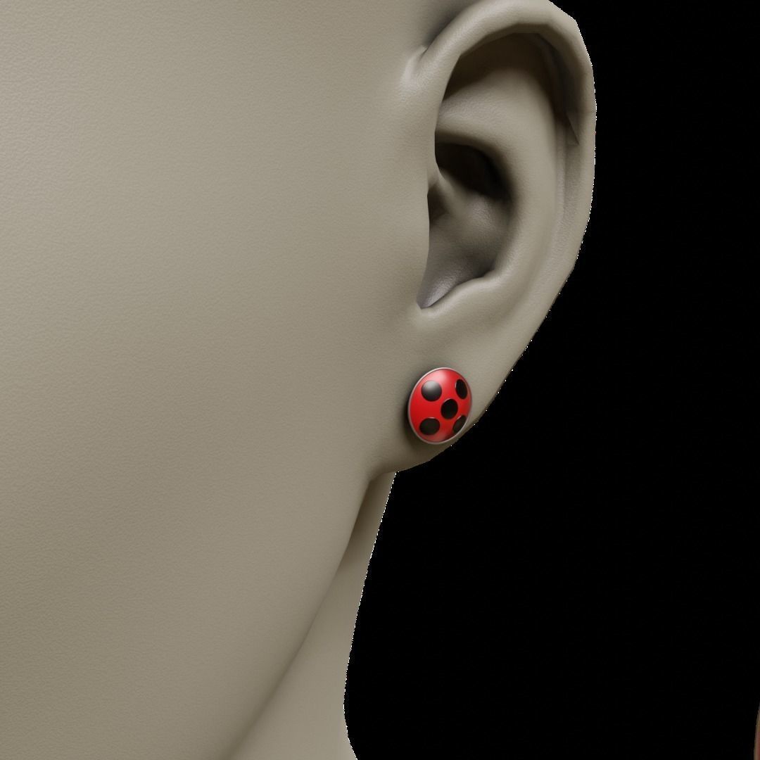 miraculous ladybug earring yo yo 3D model 3D printable | CGTrader