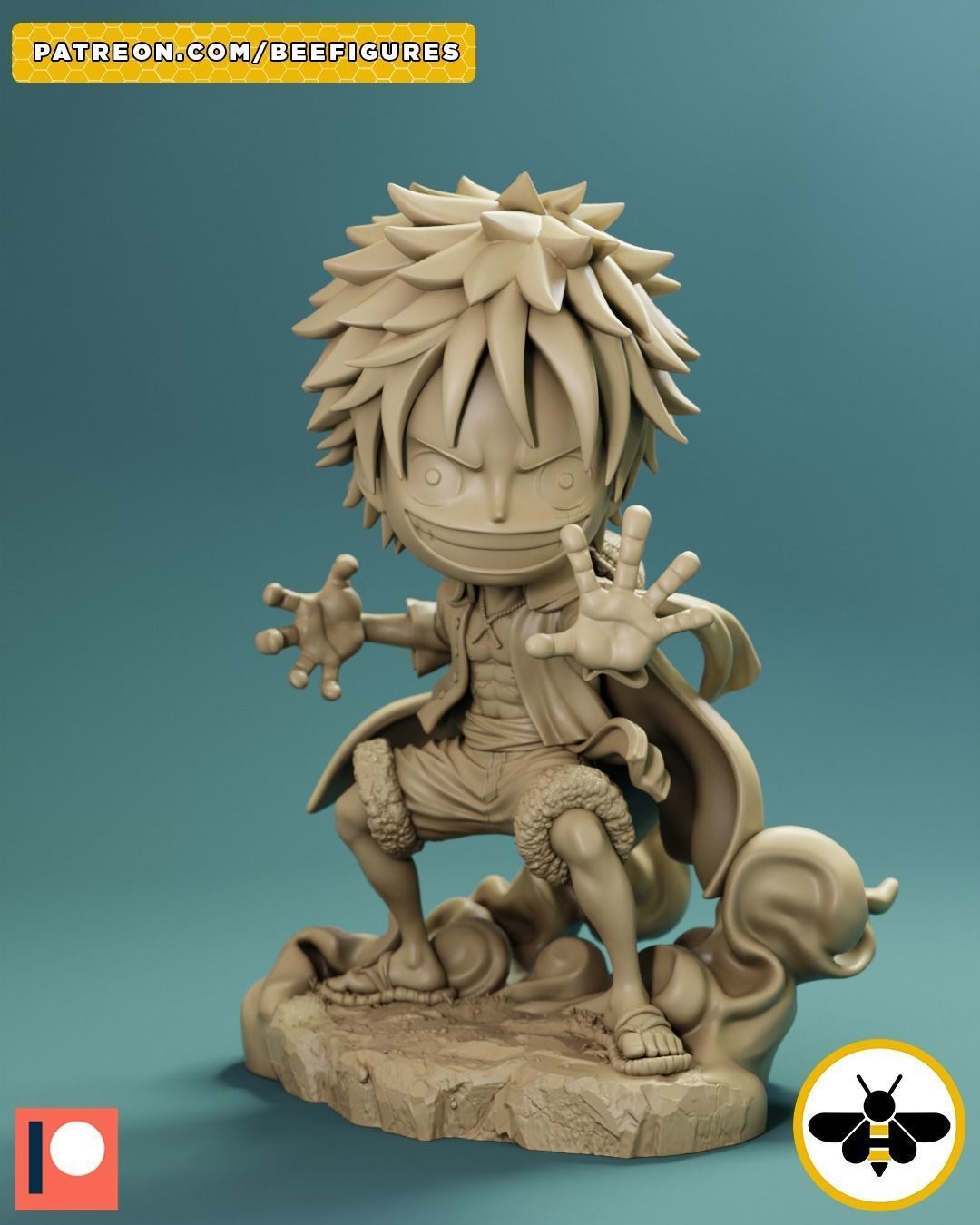 LUFFY - ONE PIECE - FAN ART 3D model | CGTrader