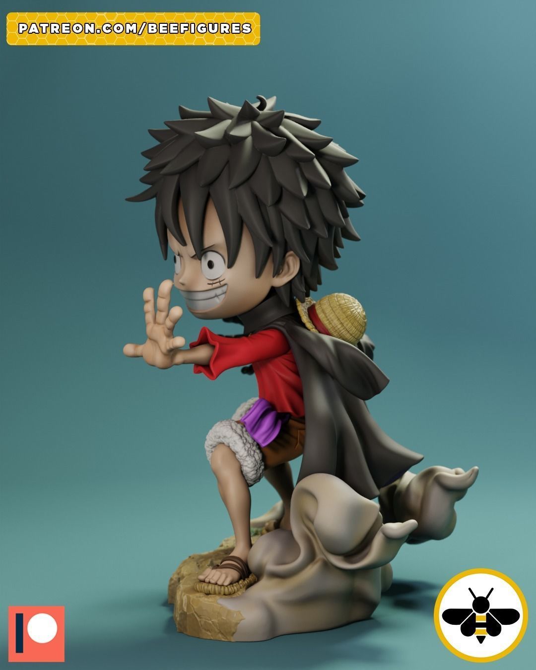 LUFFY - ONE PIECE - FAN ART 3D model | CGTrader