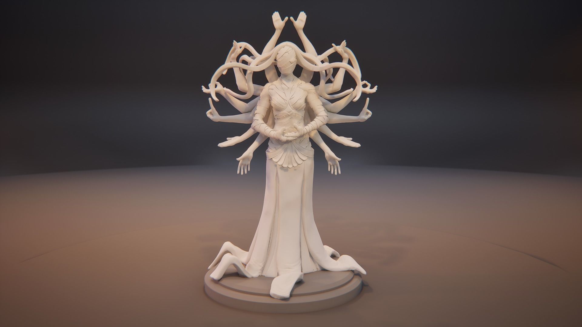 Female Mummy With Spirit Arms 3D model 3D printable | CGTrader