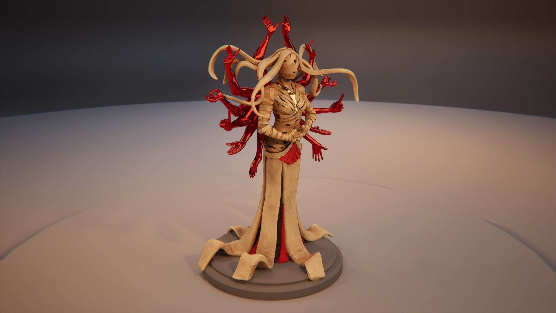 Female Mummy With Spirit Arms 3D model 3D printable | CGTrader