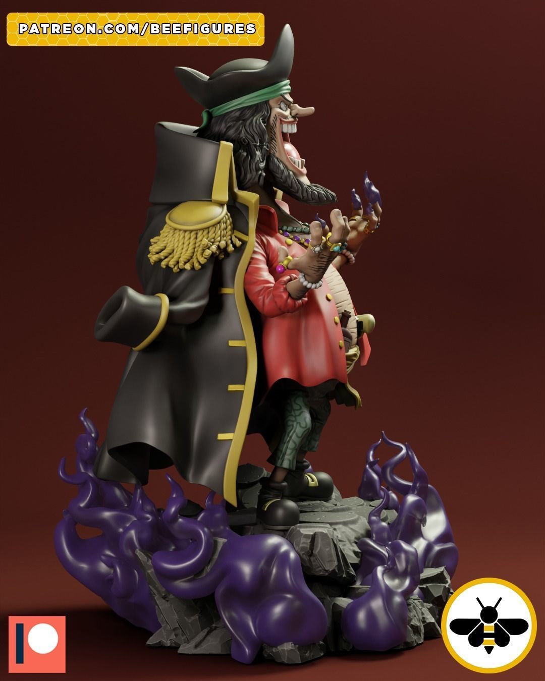 BLACKBEARD - ONE PIECE - FAN ART 3D model | CGTrader