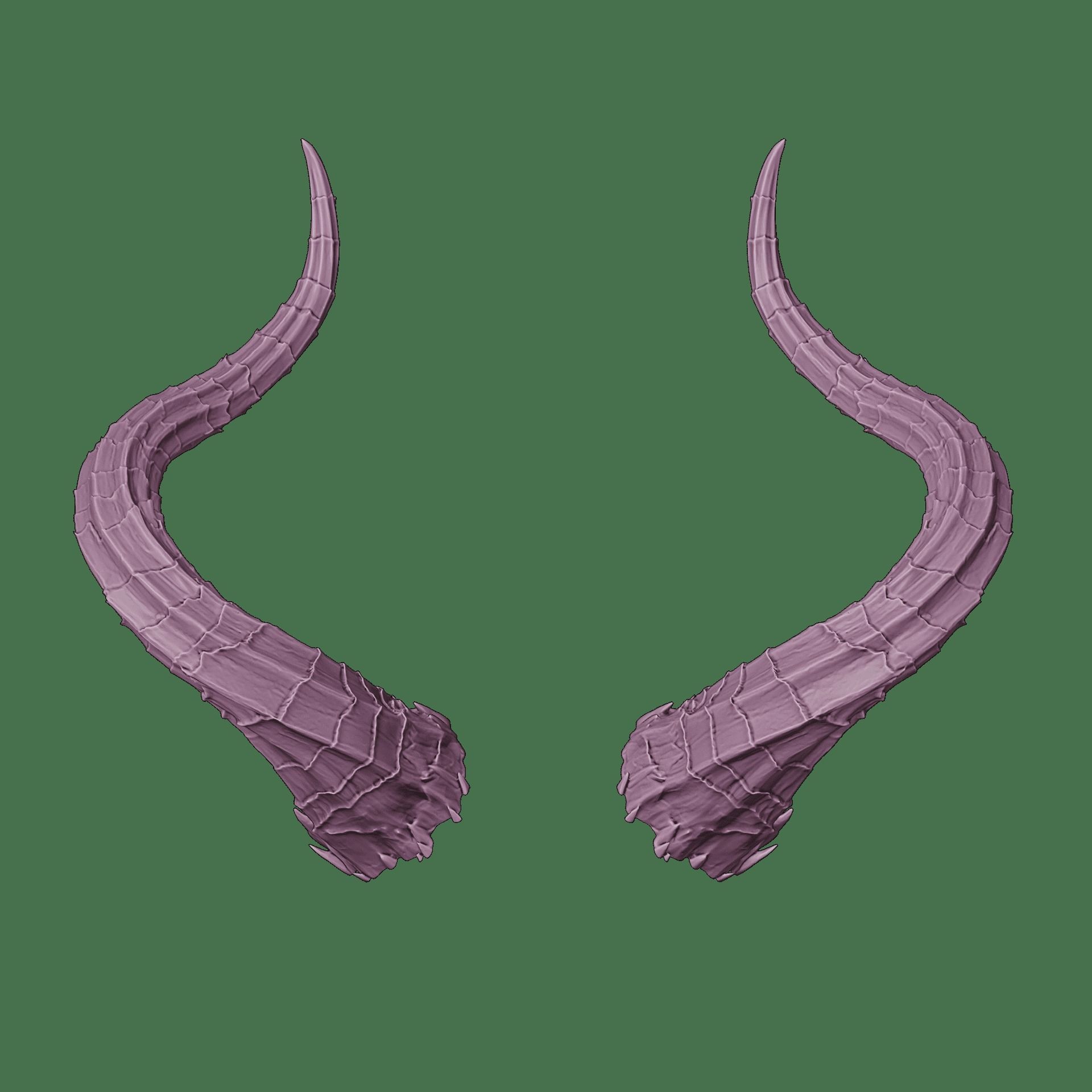 Fantasy Cambion Devil Horns Set Baldurs Gate 3 3D model 3D printable ...